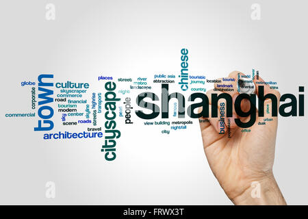 Shanghai word cloud concept Stock Photo - Alamy
