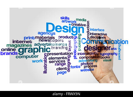 Design and visual arts word cloud illustration. Word collage concept ...