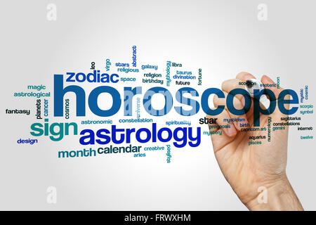 Horoscope concept word cloud background Stock Photo - Alamy