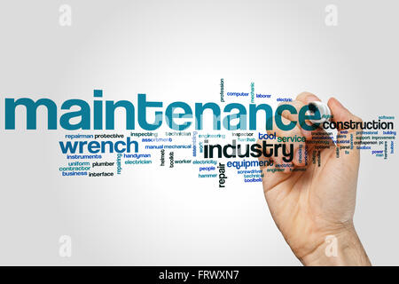 Maintenance word cloud concept Stock Photo - Alamy