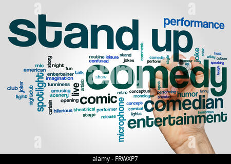 Stand up comedy concept word cloud background Stock Photo - Alamy