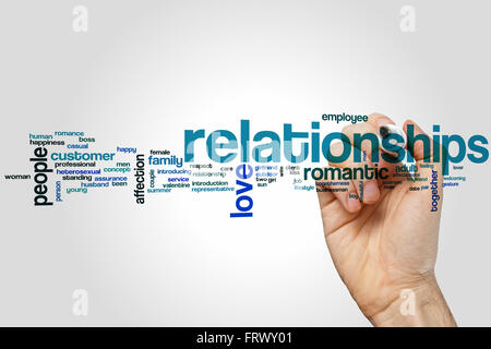 Relationships word cloud concept Stock Photo - Alamy