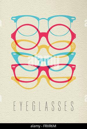 hipster glasses optical color icon vector illustration Stock Vector ...