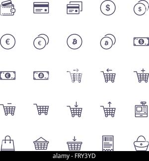Flat e-commerce vector icons set concept Stock Vector Image & Art - Alamy