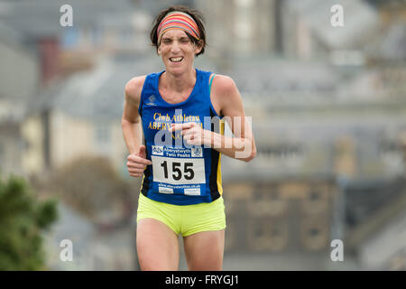 FILE PHOTO: LAUREN JESKA running in the Aberystwyth Twin Peak race on ...