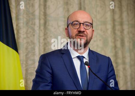 Belgian Prime Minister Charles Michel talks to Russia President ...
