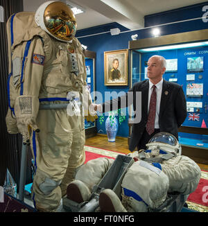 NASA astronaut Jeff Williams and Russian cosmonauts Alexei Ovchinin ...