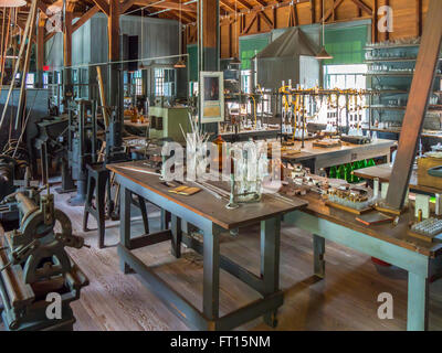 Interior of Thomas Edison lab at Edison and Ford Winter Estates in Fort ...