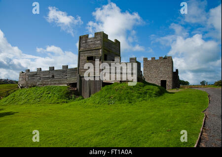 Gatehouse reconstruction at Vindolanda Roman Fort on Hadrians Wall ...