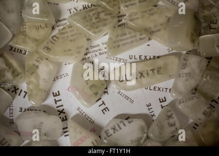 Ulexite, the see through rock Stock Photo - Alamy