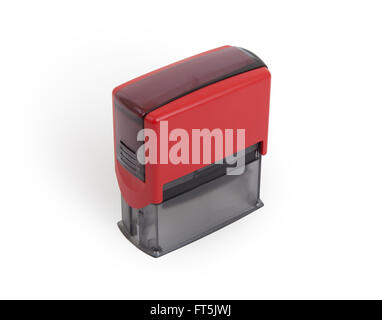 Plastic stamp in hand, isolated Stock Photo - Alamy