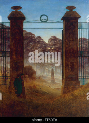 Caspar David Friedrich - The Cemetery Stock Photo - Alamy