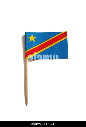 National flag of Democratic Republic of the Congo against a background ...