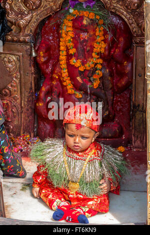 Kathmandu, Nepal. Ashok Binayak or Maru Ganesh Shrine, one of the four ...