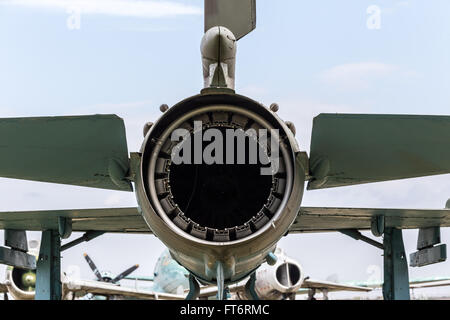 Jet fighter exhaust rear nozzle Stock Photo - Alamy