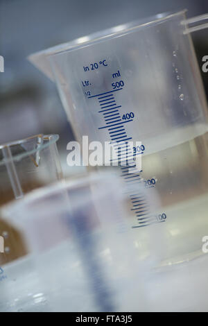 Color image of some plastic recipients in a chemistry lab Stock Photo ...