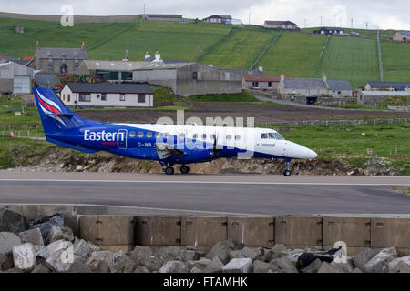 Jetstream Aircraft 4100 Jetstream 41 G-MAJT on runway at Sumburgh ...