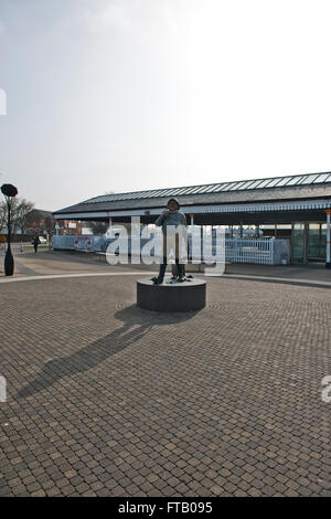 Jolly Fisherman statue 1908 in Embassy Gardens Skegness Lincolnshire UK ...