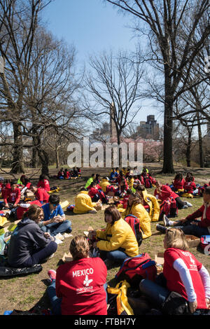 High School Class Outing, Central Park, NYC, USA Stock Photo - Alamy