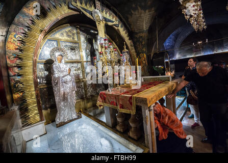 Golgotha chapel at the Church of the Holy Sepulchre, Jerusalem Stock ...