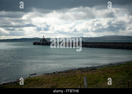 Cloghan Point, Co Antrim,UK 28th March 2016. A boat off the Cloghan ...