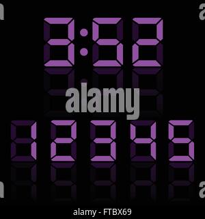Purple Digits Illustration Stock Vector Image & Art - Alamy
