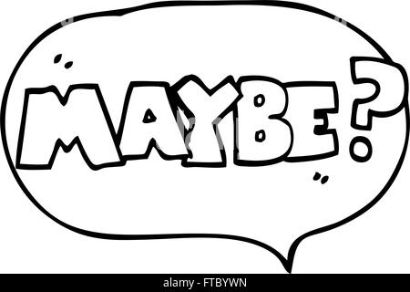 Maybe, Maybe Not - Retro Clipart Illustration Stock Vector Image & Art ...