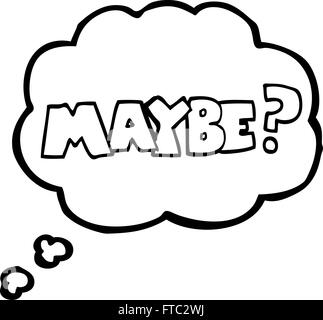Maybe, Maybe Not - Retro Clipart Illustration Stock Vector Image & Art ...