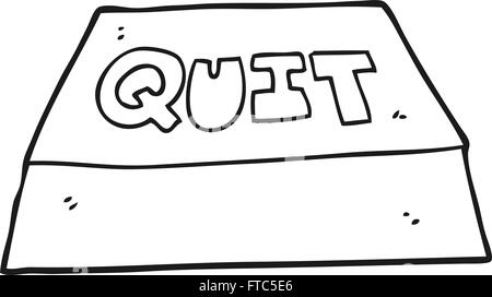 freehand drawn cartoon quit button Stock Vector Image & Art - Alamy