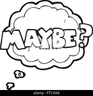 Maybe, Maybe Not - Retro Clipart Illustration Stock Vector Image & Art ...