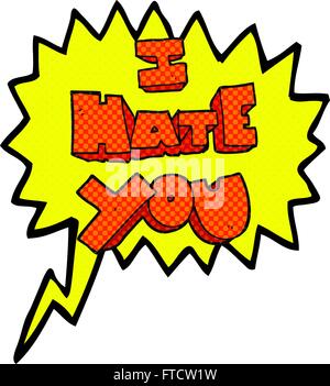 I hate me freehand drawn speech bubble cartoon symbol Stock Vector ...