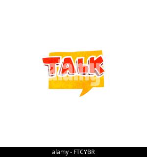 freehand retro cartoon talk symbol Stock Vector Image & Art - Alamy