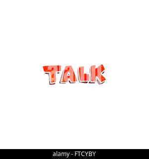 freehand retro cartoon talk symbol Stock Vector Image & Art - Alamy