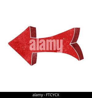freehand retro cartoon pointing arrow Stock Vector Image & Art - Alamy