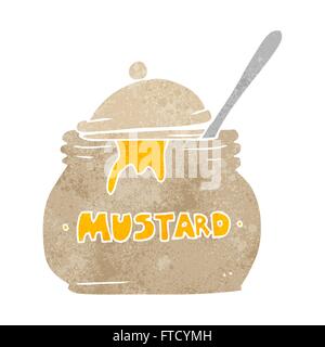 freehand retro cartoon mustard pot Stock Vector Image & Art - Alamy
