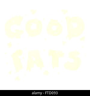 freehand textured cartoon good fats sign Stock Vector Image & Art - Alamy