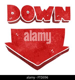 freehand textured cartoon down arrow symbol Stock Vector Image & Art ...