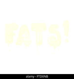 freehand drawn cartoon fats word text Stock Vector Image & Art - Alamy