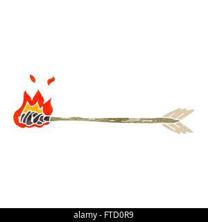 freehand drawn cartoon flaming arrow Stock Vector Image & Art - Alamy