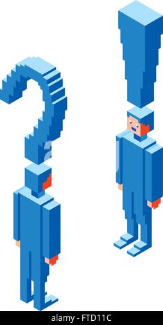 Exclamation mark 3d low poly symbol with binary code background. Alert ...