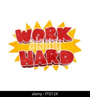 freehand retro cartoon work hard symbol Stock Vector Image & Art - Alamy