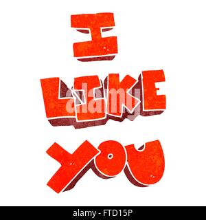 freehand retro cartoon i like me symbol Stock Vector Image & Art - Alamy
