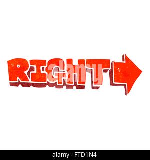 freehand textured cartoon right symbol Stock Vector Image & Art - Alamy