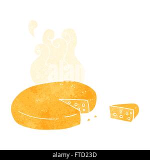 freehand retro cartoon cheese wheel Stock Vector Image & Art - Alamy