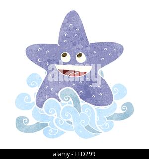 freehand retro cartoon starfish Stock Vector Image & Art - Alamy