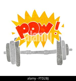 freehand retro cartoon barbell Stock Vector Image & Art - Alamy