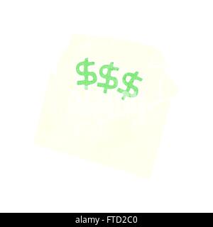 freehand textured cartoon bill letter Stock Vector Image & Art - Alamy
