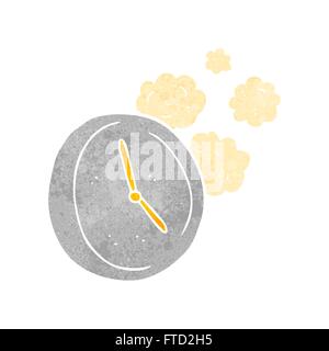 freehand retro cartoon ticking clock Stock Vector Image & Art - Alamy