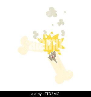 freehand retro cartoon broken bone Stock Vector Image & Art - Alamy