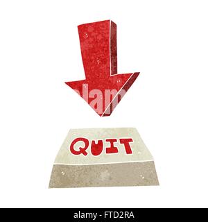 freehand drawn cartoon quit button Stock Vector Image & Art - Alamy
